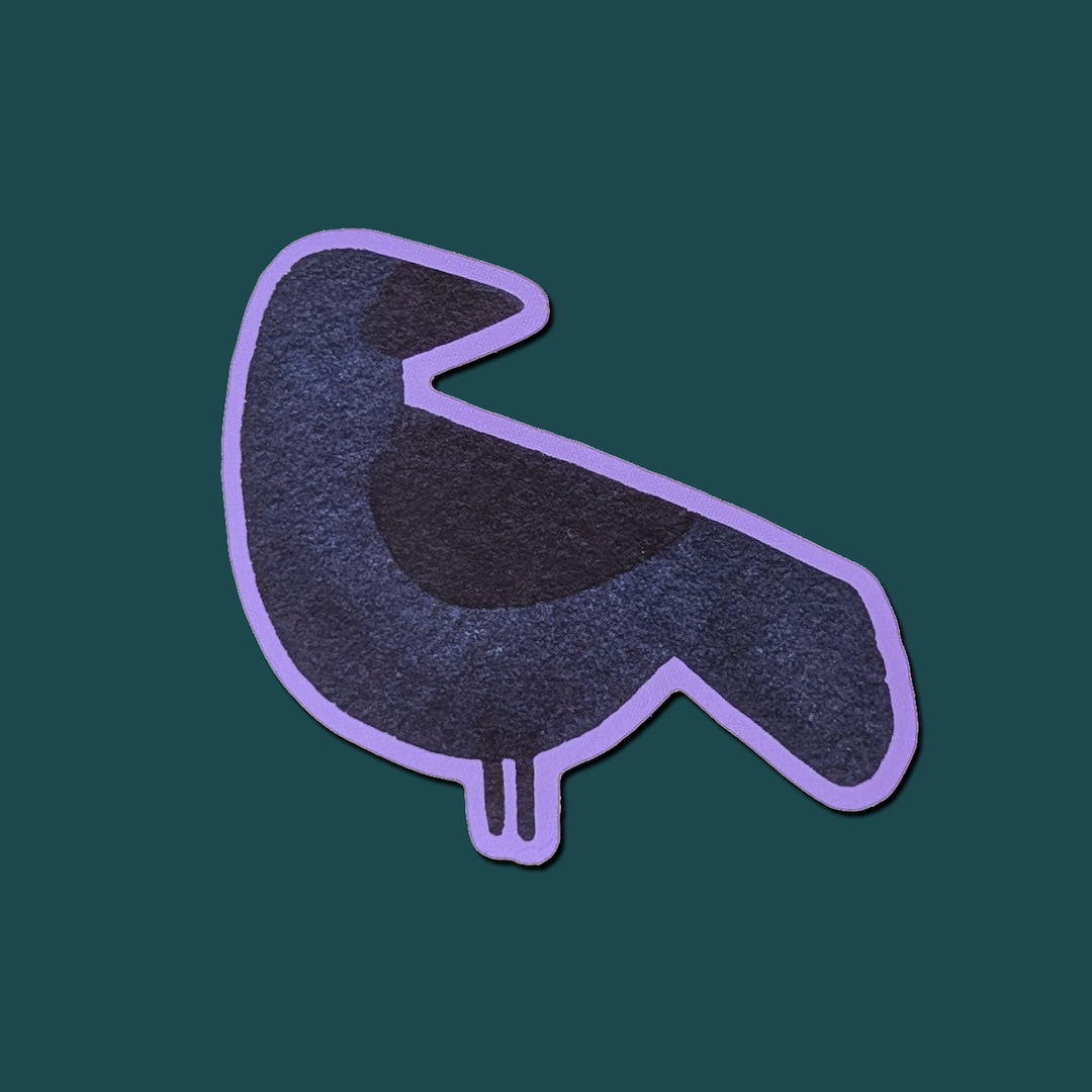 Raven Watercolor Swatch Sticker | Raven, Raven Sticker, Crow, Crow ...
