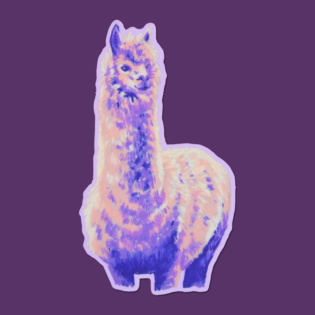 Alpaca Sticker | Alpaca, Llama, Llama Sticker, Colored Pencil Art, Art ...