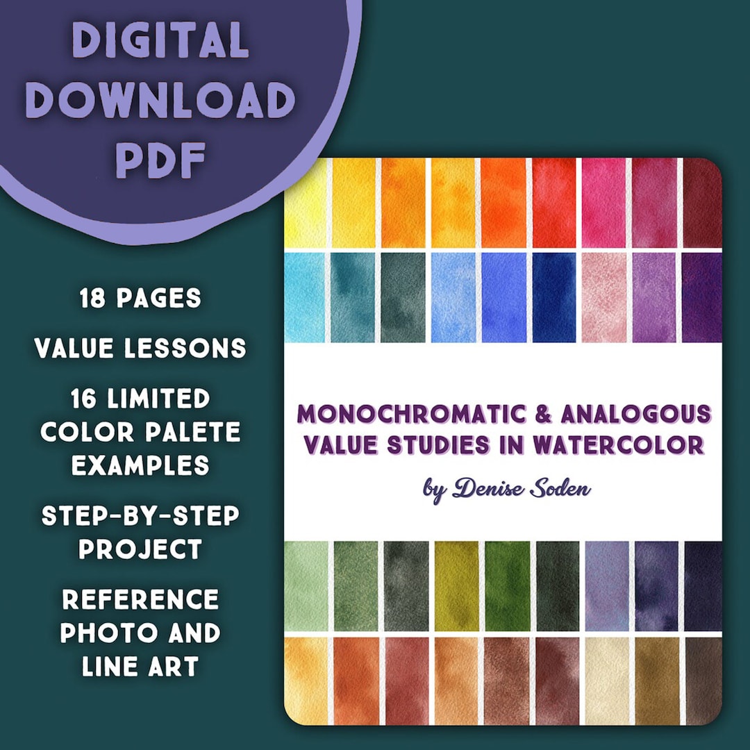 Watercolor Value Studies: Monochromatic & Analogous Color Schemes ...