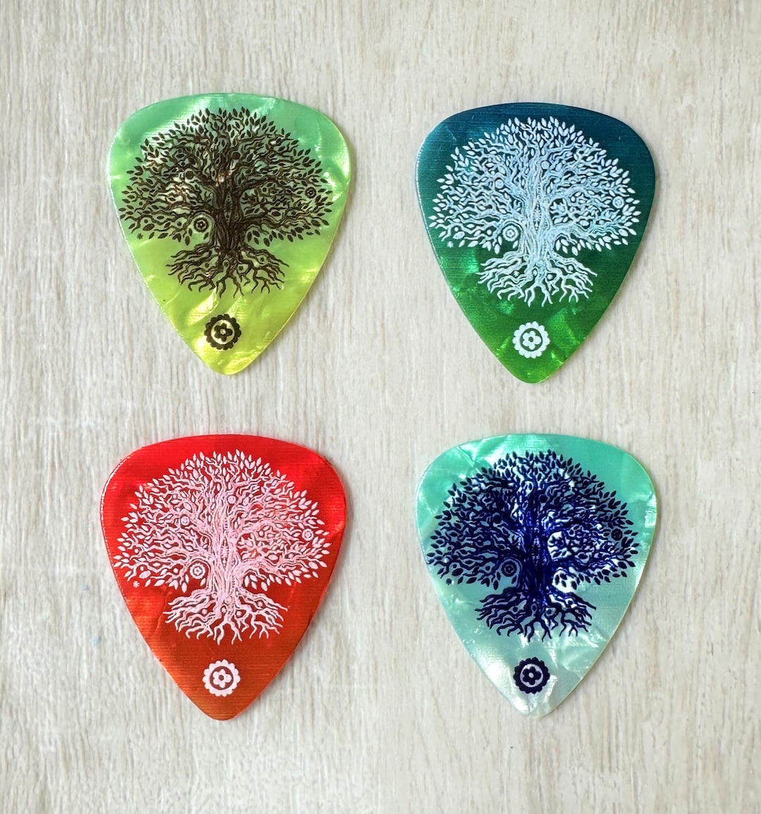 Tree of Life (guitar Picks) Set of 4 - Etsy