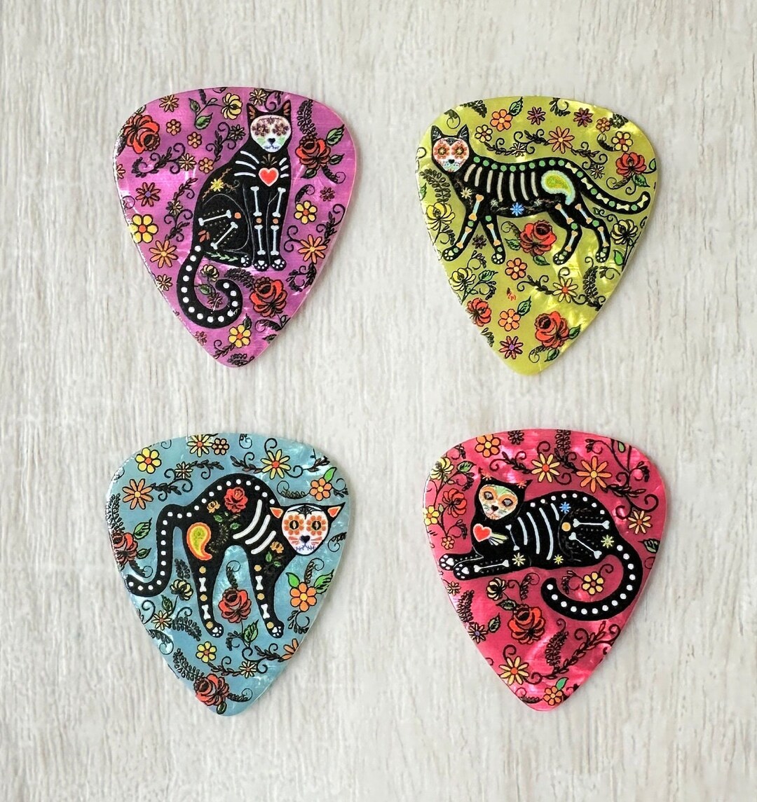 Cat Guitar Picks! Set of 4 - Etsy