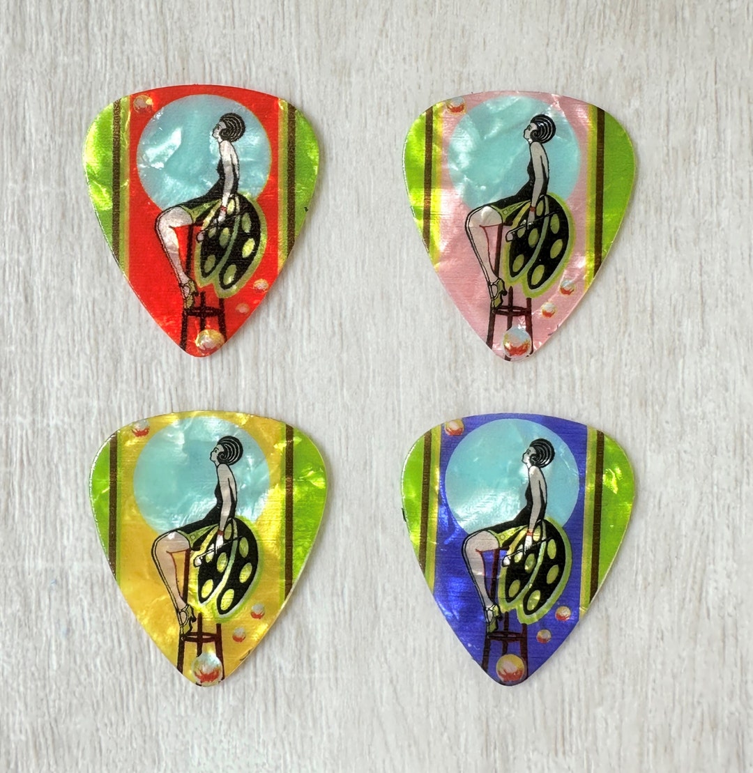 Vintage Playing Card Art Deco (guitar Picks) Set of 4 - Etsy