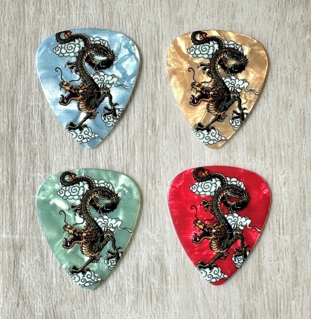 Dragon Guitar Picks! Set of 4 - Etsy