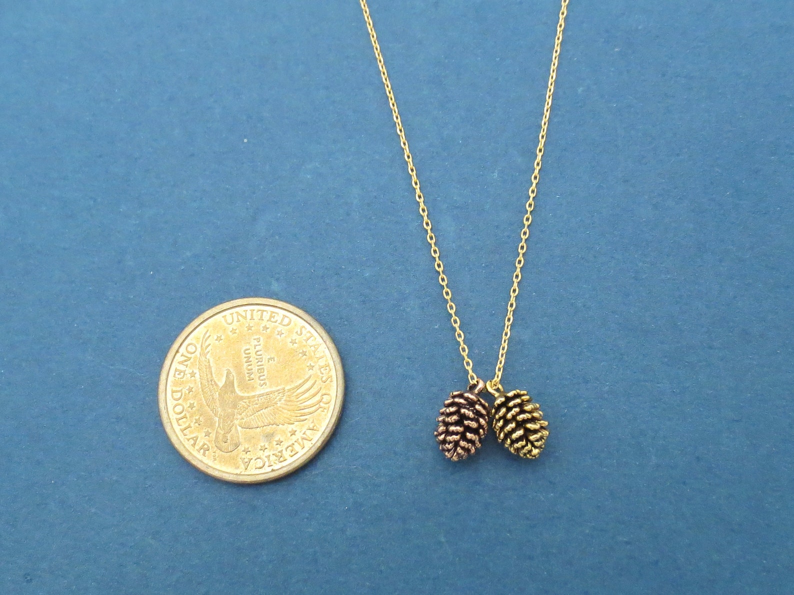 Double Pinecone Necklace Twin Cone Necklace 2 Pinecone - Etsy
