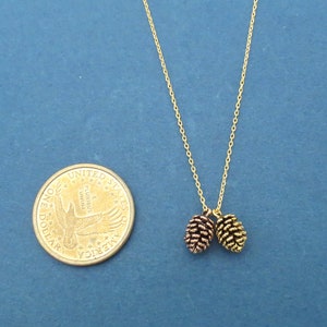 Double Pinecone Necklace, Twin Cone Necklace, 2 Pinecone Necklace ...