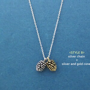 Double Pinecone Necklace, Twin Cone Necklace, 2 Pinecone Necklace ...