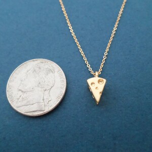 3D Cheese Necklace, Gold Necklace, Cheese Lovers Gift, Uniqu Gift ...