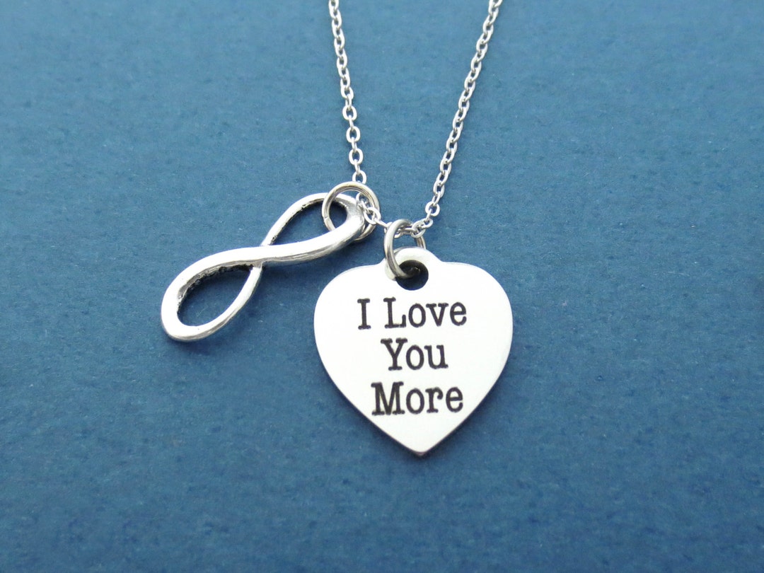 Infinity, I Love You More, Heart, Silver, Necklace, Love, Heart ...