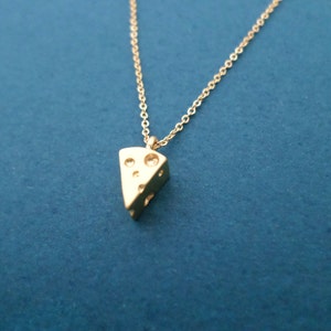 3D Cheese Necklace, Gold Necklace, Cheese Lovers Gift, Uniqu Gift ...