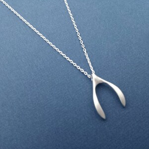 Modern, Wishbone, Gold, Silver, Necklace, Good Luck, Wish, Bone ...