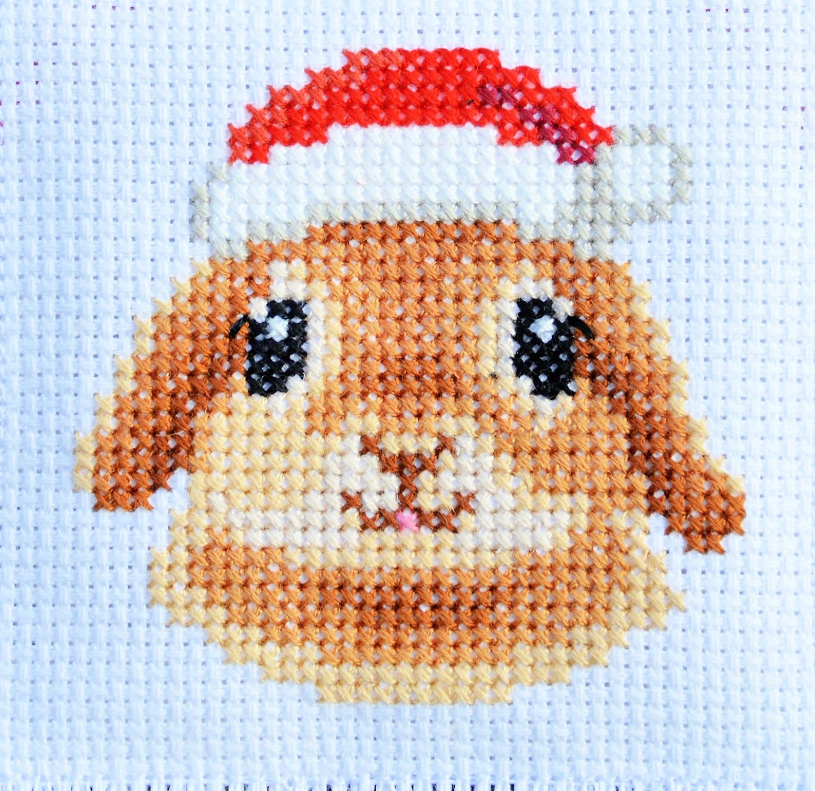 Bunny Rabbit Cross Stitch Christmas Ornament Handmade Custom - Etsy