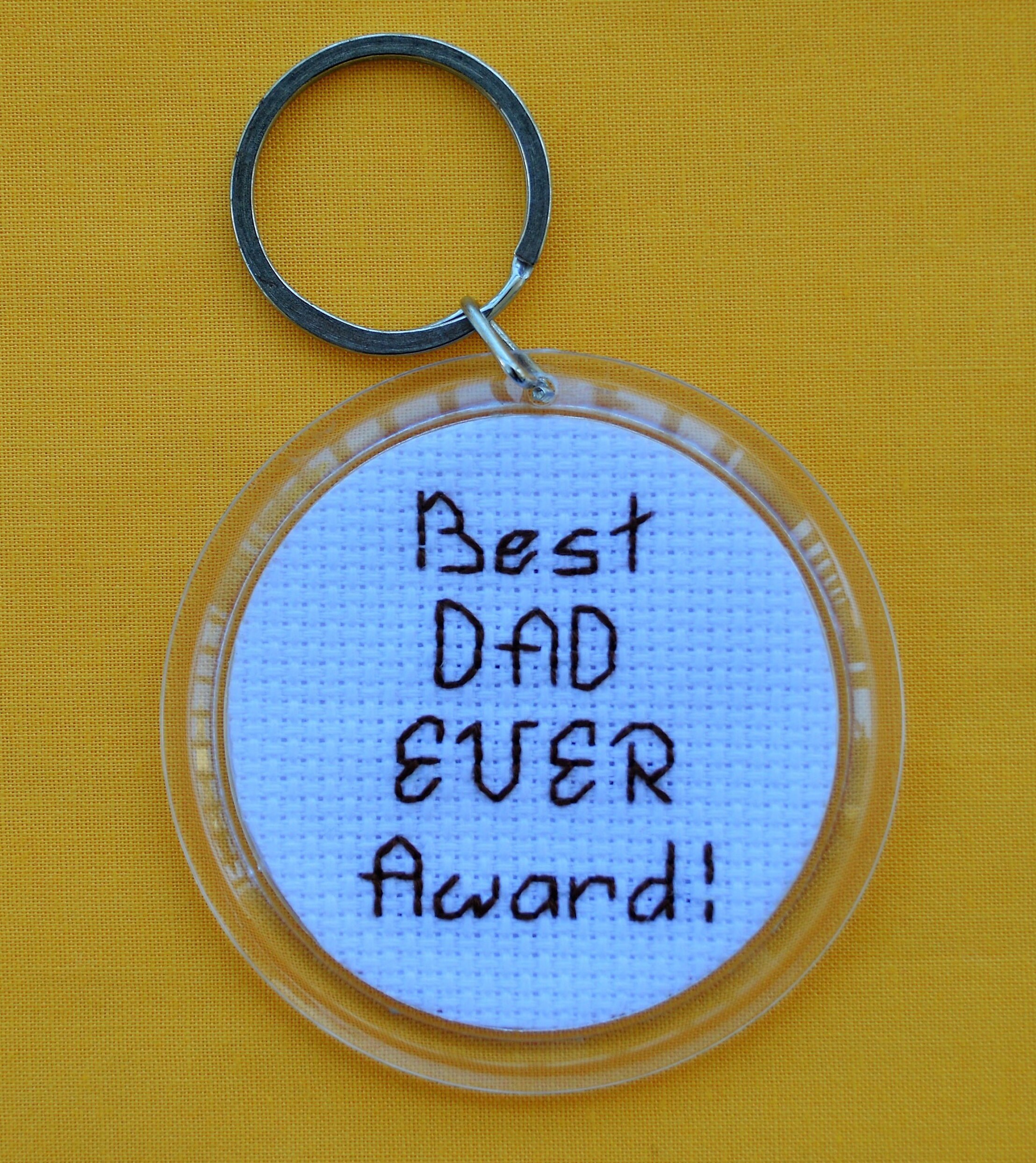 Father's Day Keychain Gift Cross Stitch Personalized - Etsy