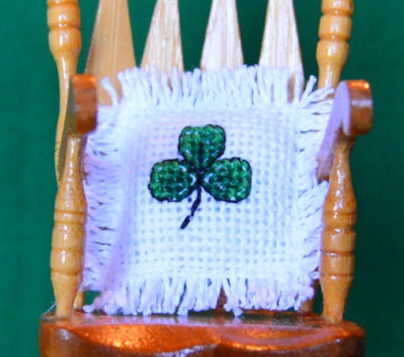 Shamrock Dollhouse Miniature St Patricks Day Pillow Decoration - Etsy