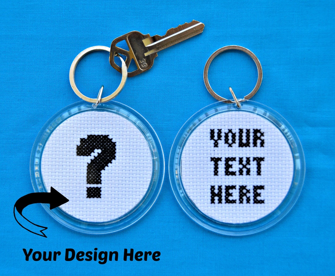 Key Chain Your Design Cross Stitch Gift Personalized Novelty ...