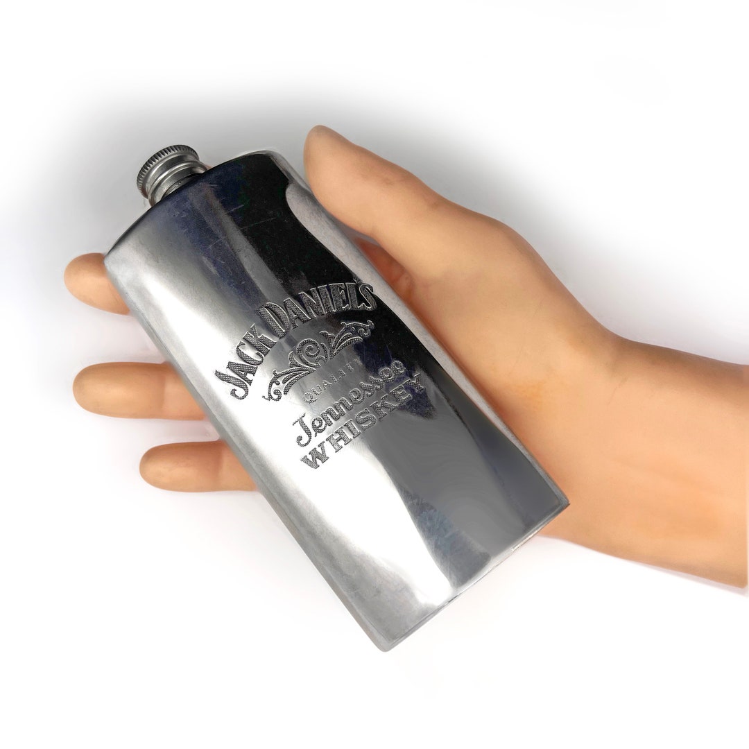 Jack Daniel's Tennessee Whiskey Hip Flask. 4 Floz Pewter Drinks Alcohol ...