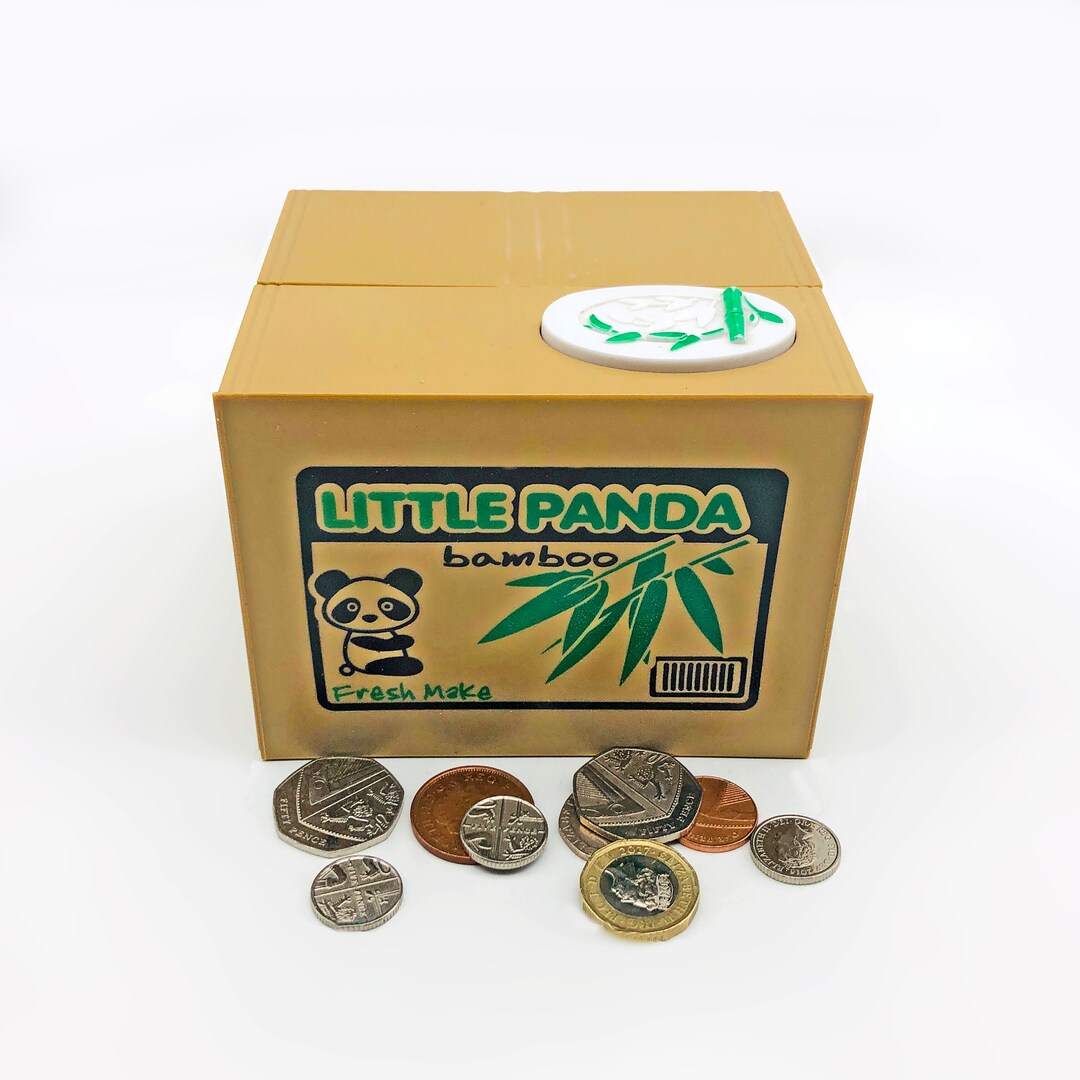 Robotic Money Box Kinetic Battery Operated Little Panda Coin - Etsy