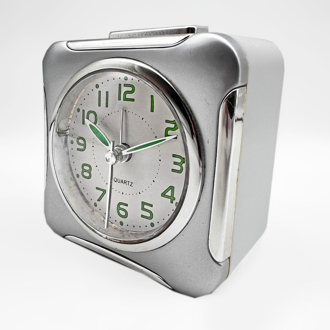 Vintage Alarm Clock 1990s Acctim Retro Space Age Chromed & Matt Silver ...