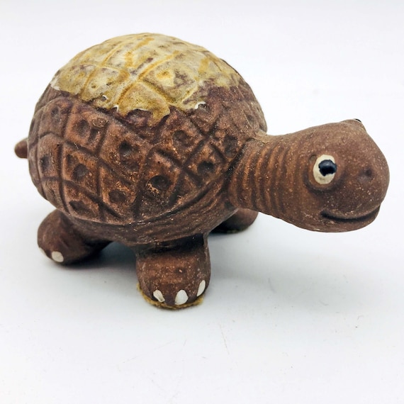 Vintage Turtle Figurine. Handmade Small Ceramic Studio Pottery | Etsy