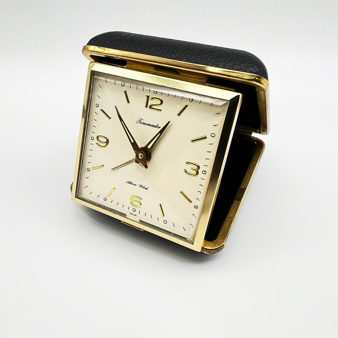 Vintage Travel Alarm Clock. Timemaster Wind up Manual Mechanism ...