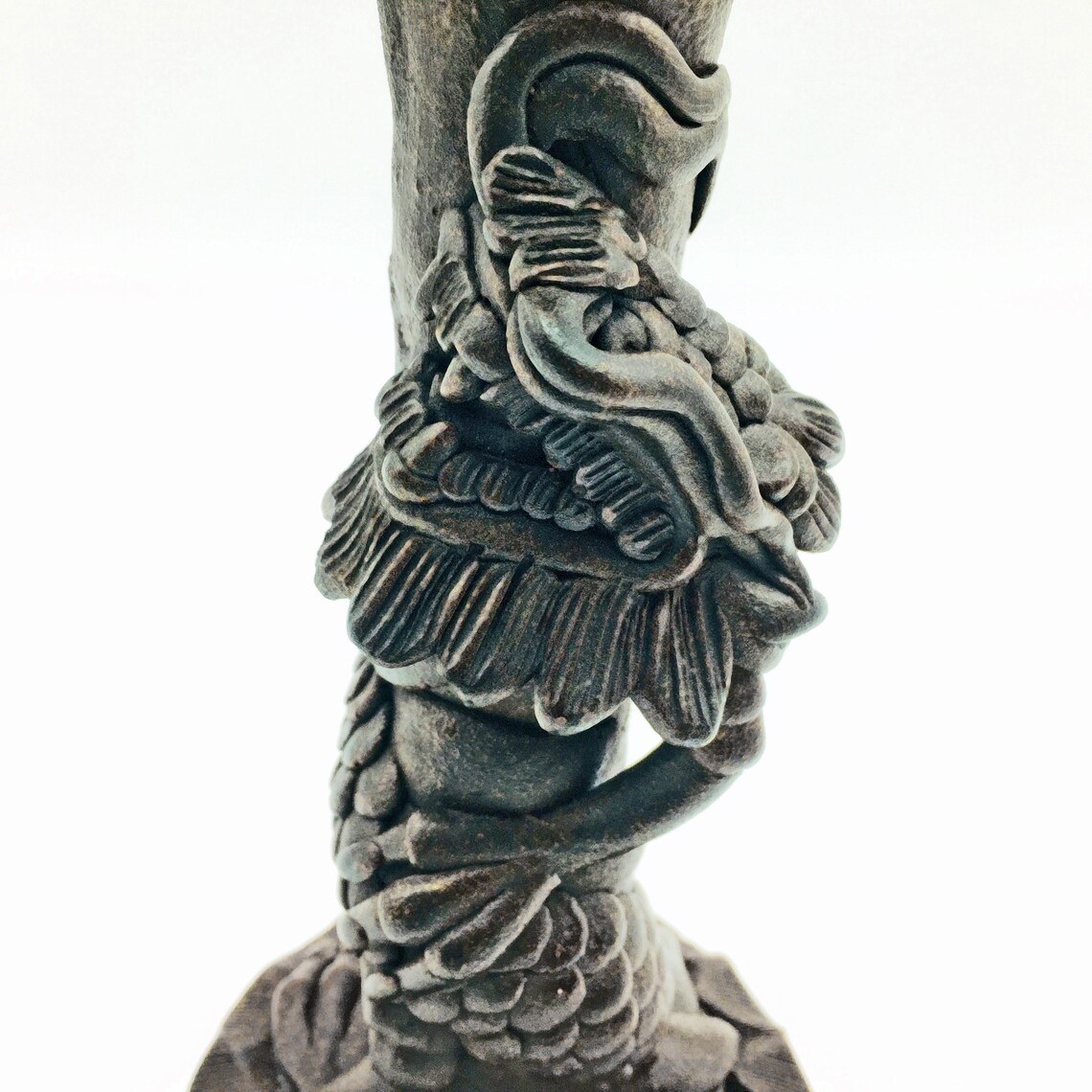 Hand Made Dragon Candlestick. Asian Terracotta Candle Holder | Etsy