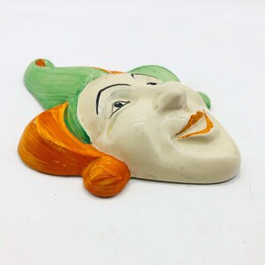 Art Deco Wall Mask. 1930s Ceramic Lancaster Studio Pottery Jester Head ...