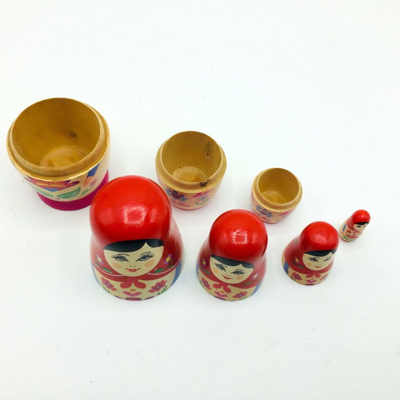 4 Piece Matryoshka Doll Set Russian Nesting Dolls. Hand | Etsy