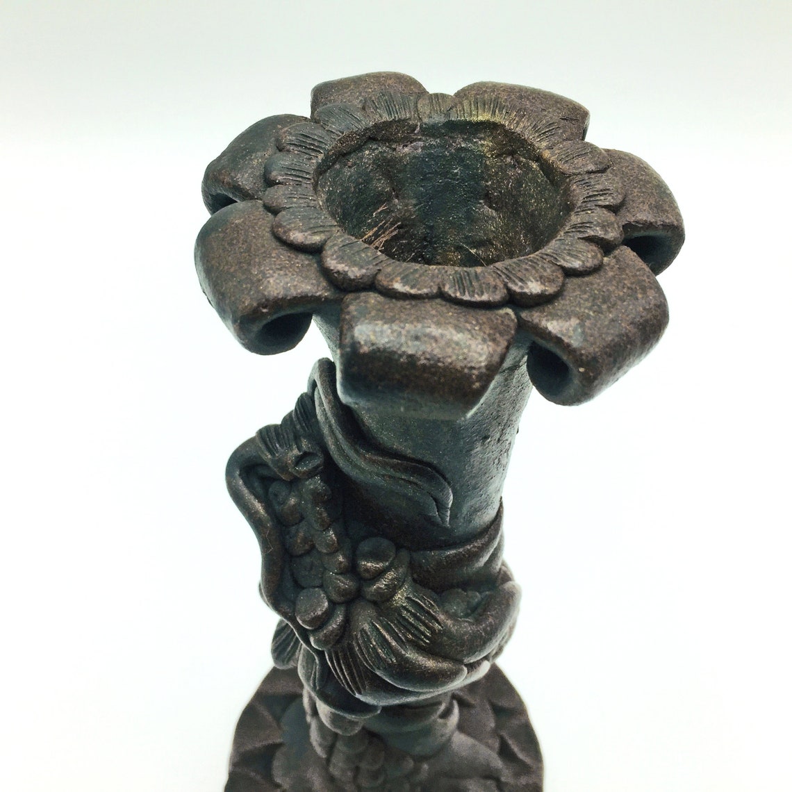 Hand Made Dragon Candlestick. Asian Terracotta Candle Holder | Etsy