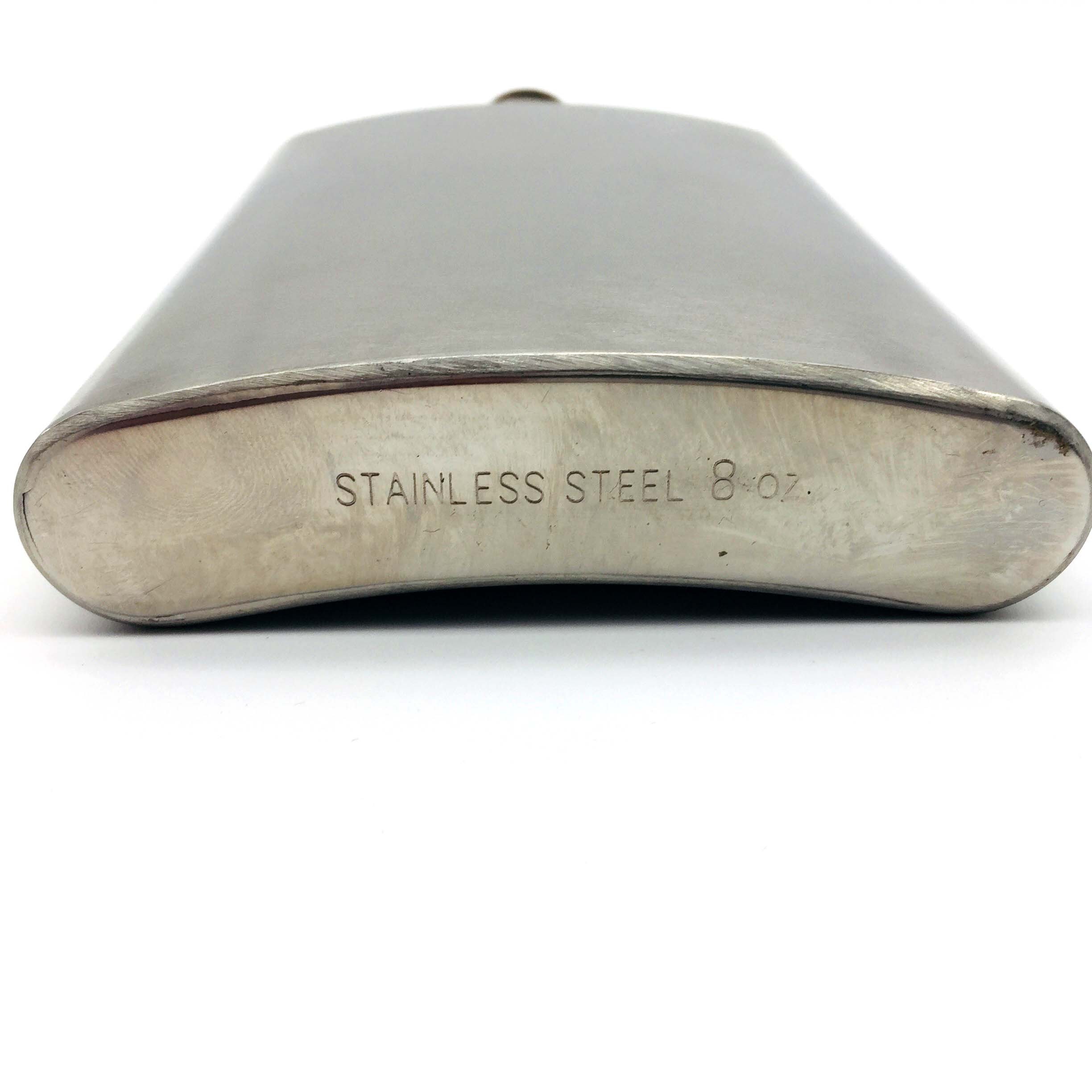 Vintage Hip Flask. Edelstahl. 8 fl.oz Getränke Spirituosen | Etsy