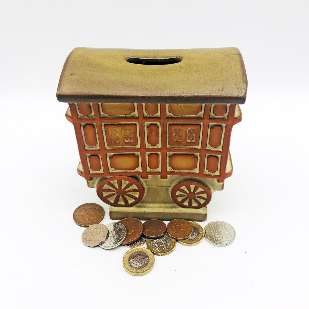 1960s 1970s Money Coin Box / Piggy Bank. Vintage Tremar Ceramic Gypsy ...