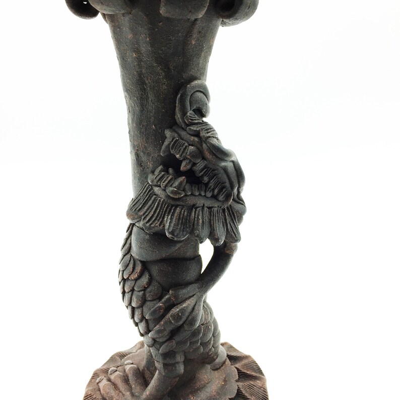 Hand Made Dragon Candlestick. Asian Terracotta Candle Holder | Etsy