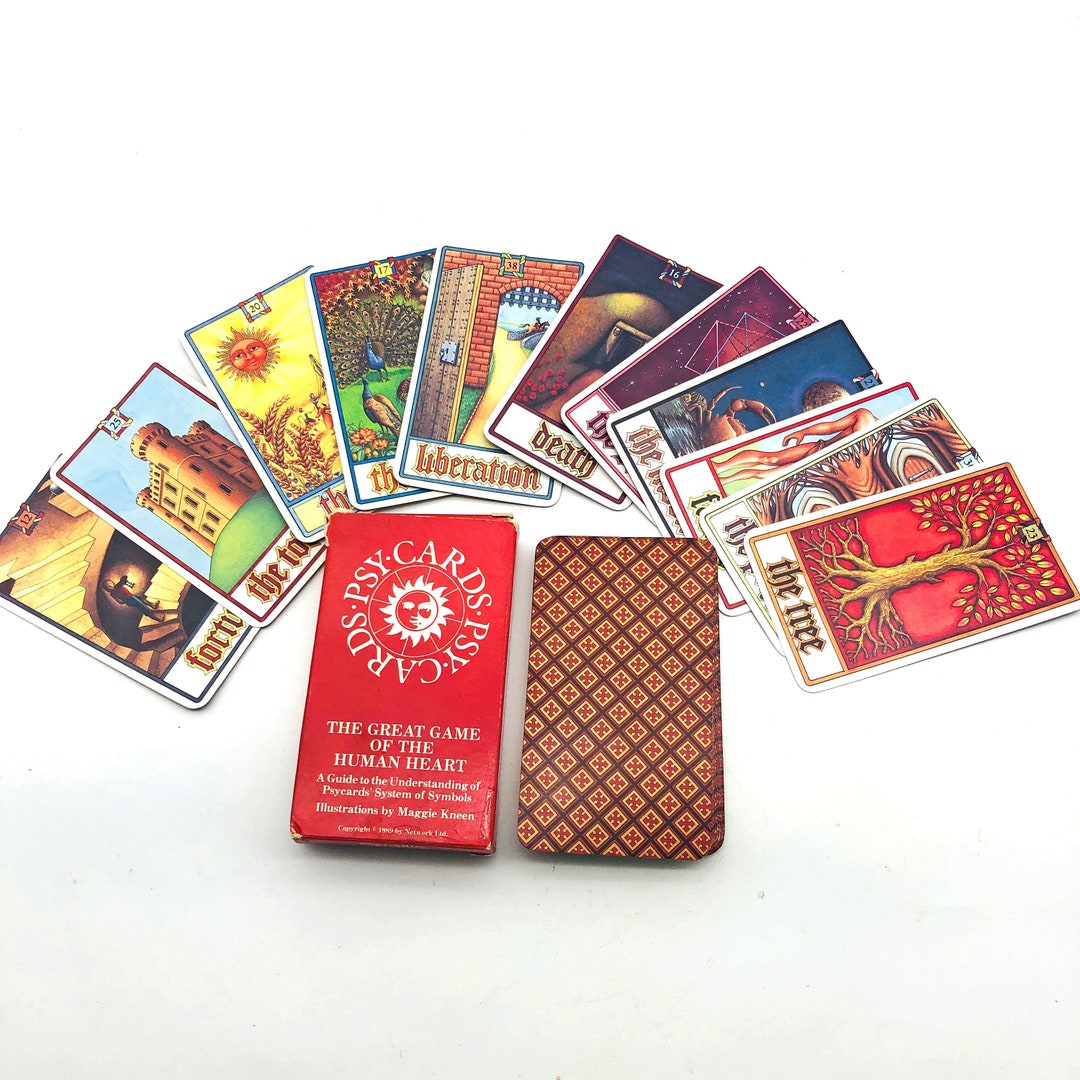 Vintage Psy Cards. Rare 1989 Card Deck of 40 Illustrated by - Etsy