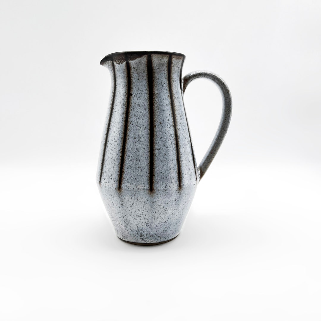 Denby Studio Jug / Large 6 Tall Creamer. Vintage 1960s Flecked Grey ...