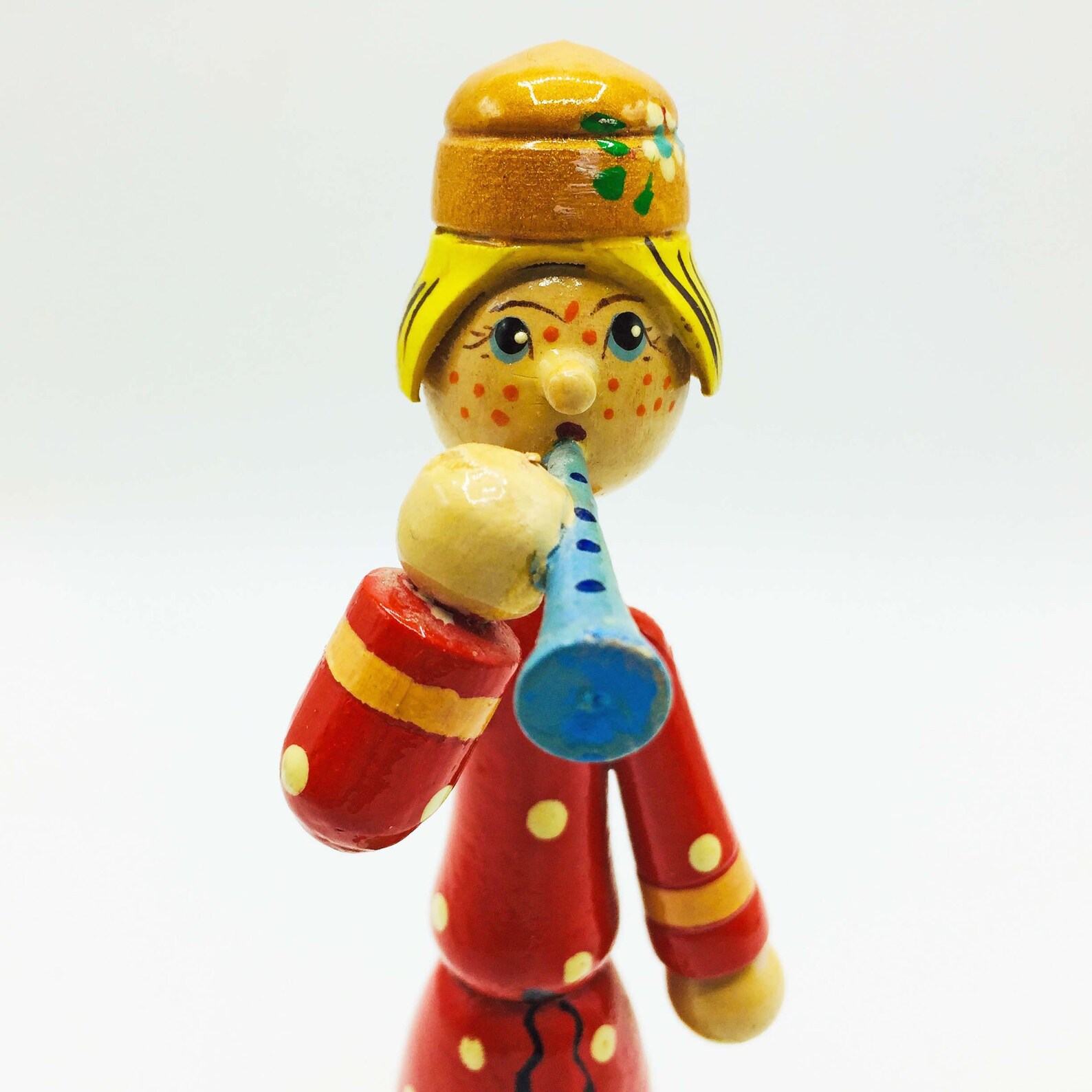 Wooden Russian Soldier / Musician Statue Doll. Handmade Hand | Etsy