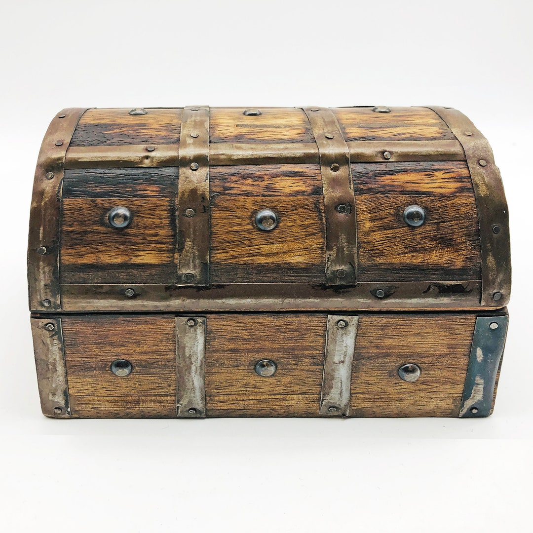 Replica Treasure Chest Jewellery Box Vintage Miniature Carved - Etsy