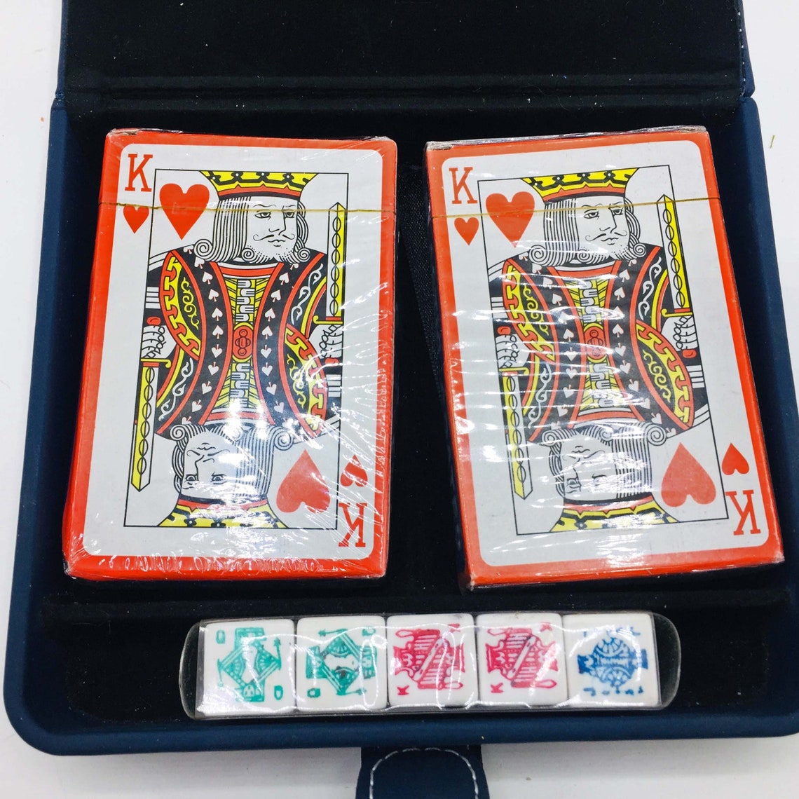 Poker Set. 5 Acrylic Die / Dice & 2 Playing Card Decks. All - Etsy