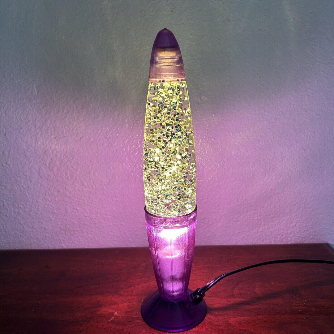Y2K Torpedo Glitter Lava Lamp - 13” Purple - New Bulb - Etsy