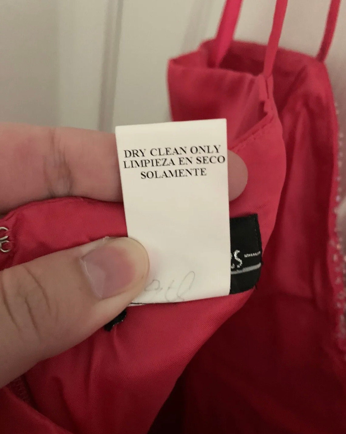 Vintage City Triangles Long Pink Sparkly Spaghetti Strap Dress Size 13 ...