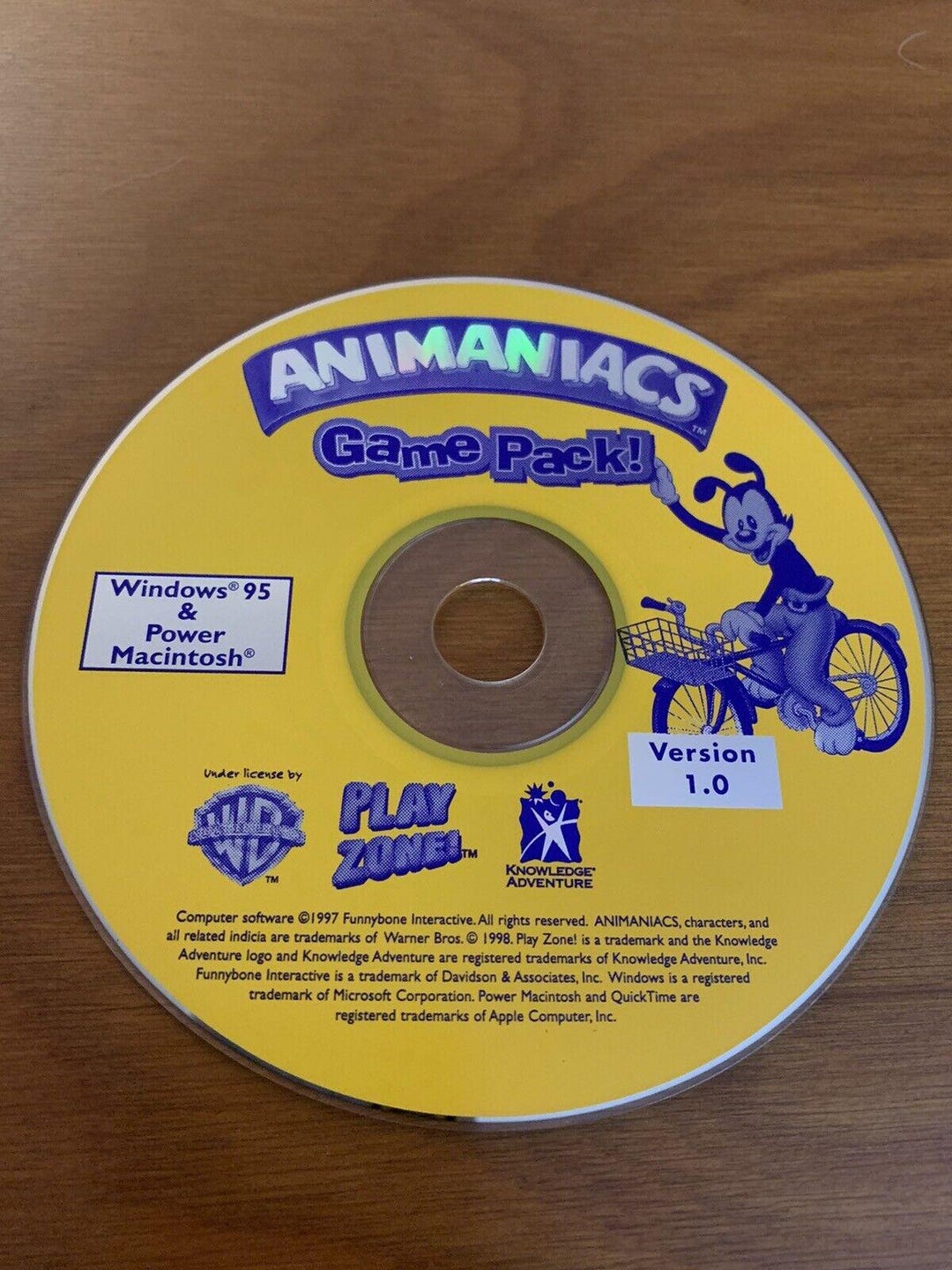 Animaniacs 5 Arcade Game Pack PC CD-ROM Game 1997 Play Zone! Pinky ...