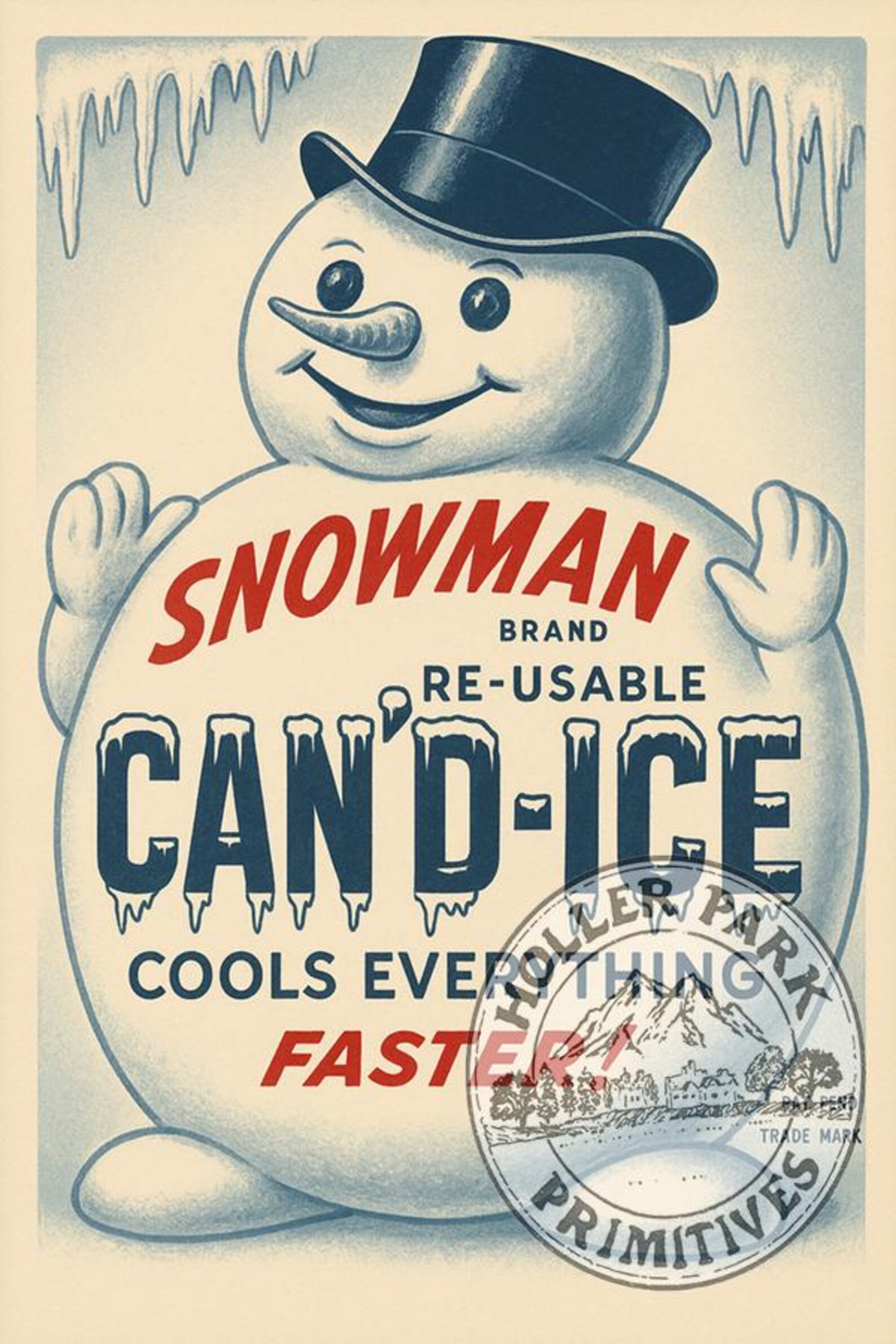 Vintage Can'd Ice Label Printable: Christmas Winter Scrapbook Graphics ...