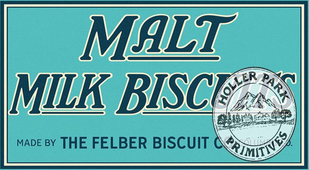 Vintage Label Printable: Malt Milk Biscuits Main Label Graphics ...