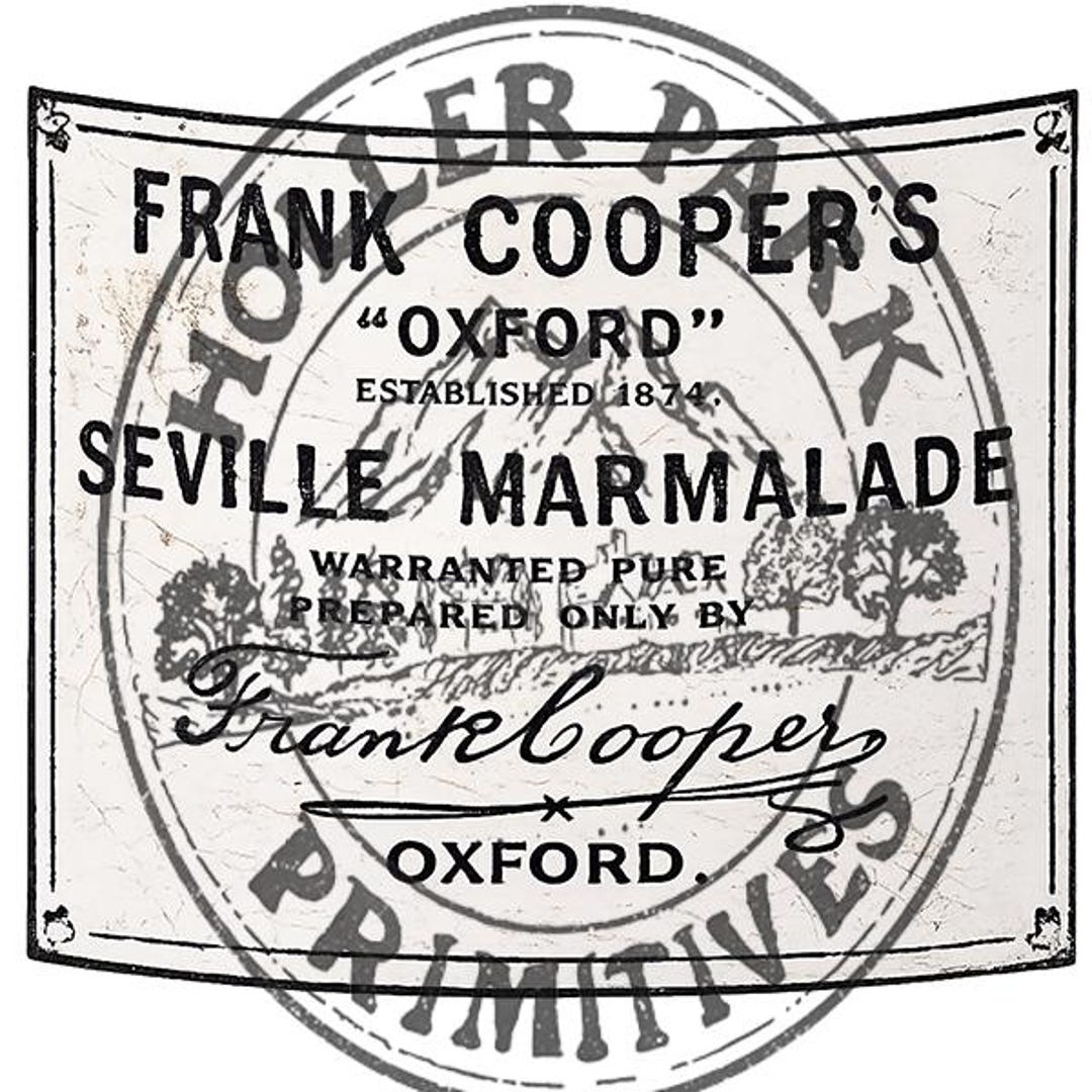 Reproduction Frank Cooper Marmalade Square Label: This Image Has a ...
