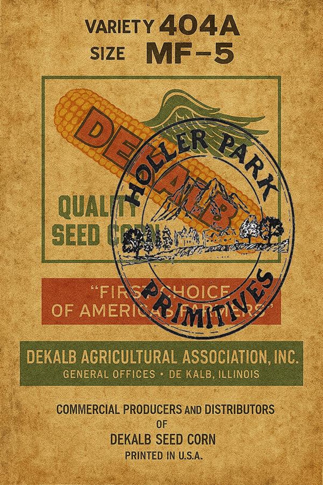 Digital Download,reproduction Dekalb Seed Corn Feed Sack Label ...