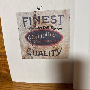 Primitive Campfire Tin (finest Quality Campire Digital Label) - Etsy