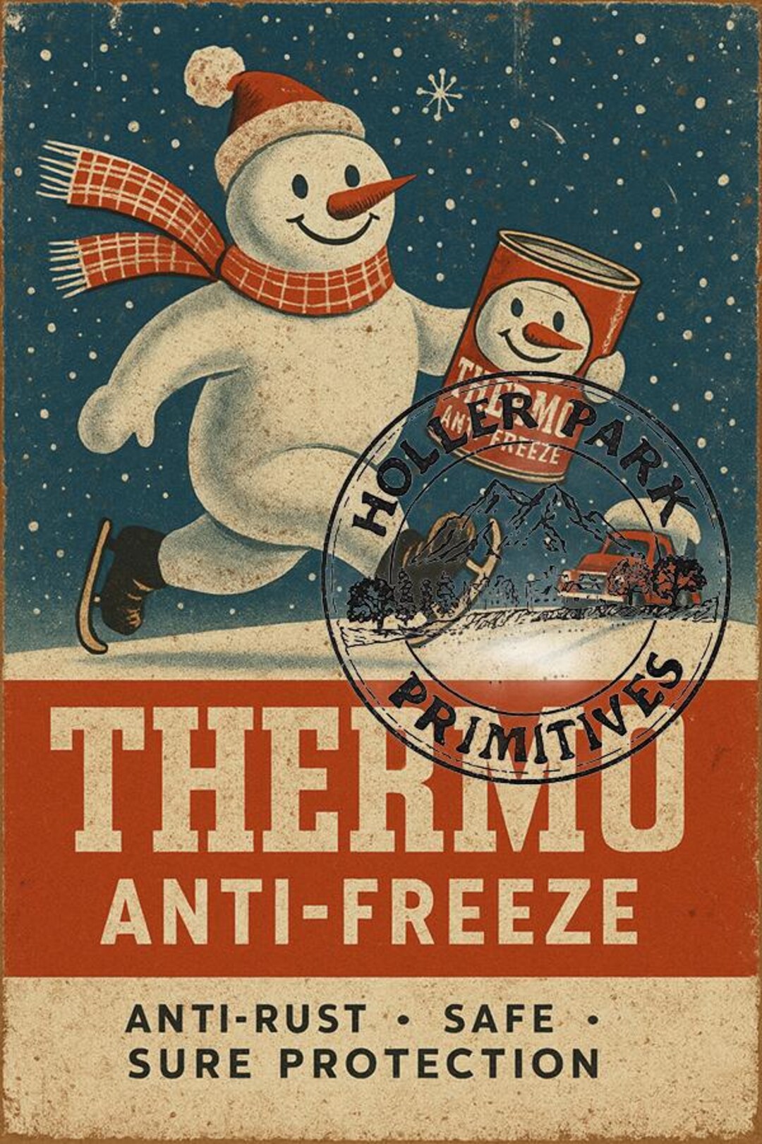Thermo Antifreeze Label Replica: Printable Tin Label (digital Download ...