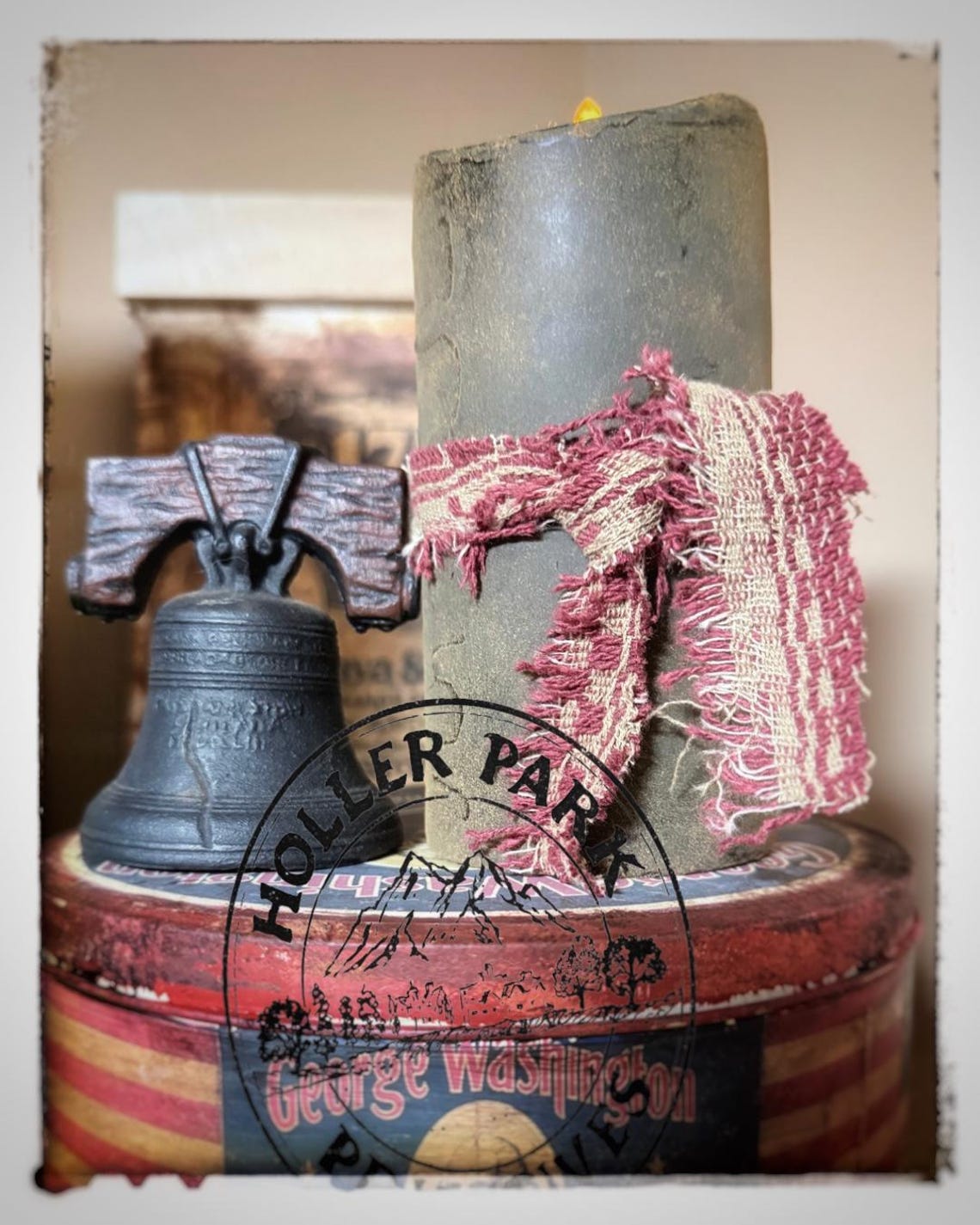 Hand Dipped Flameless Battery Candle Blackened Beeswax : Primitive ...