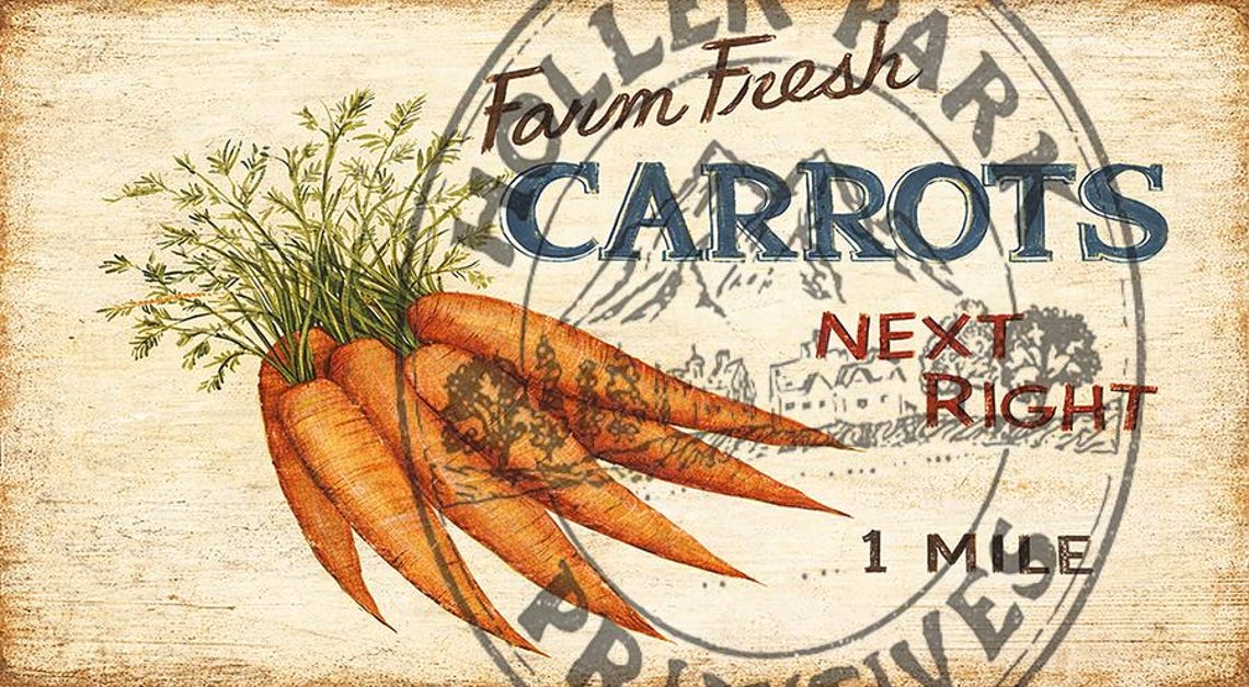 Vintage Farm Fresh Carrots Label Image: Printable Antique Graphic ...