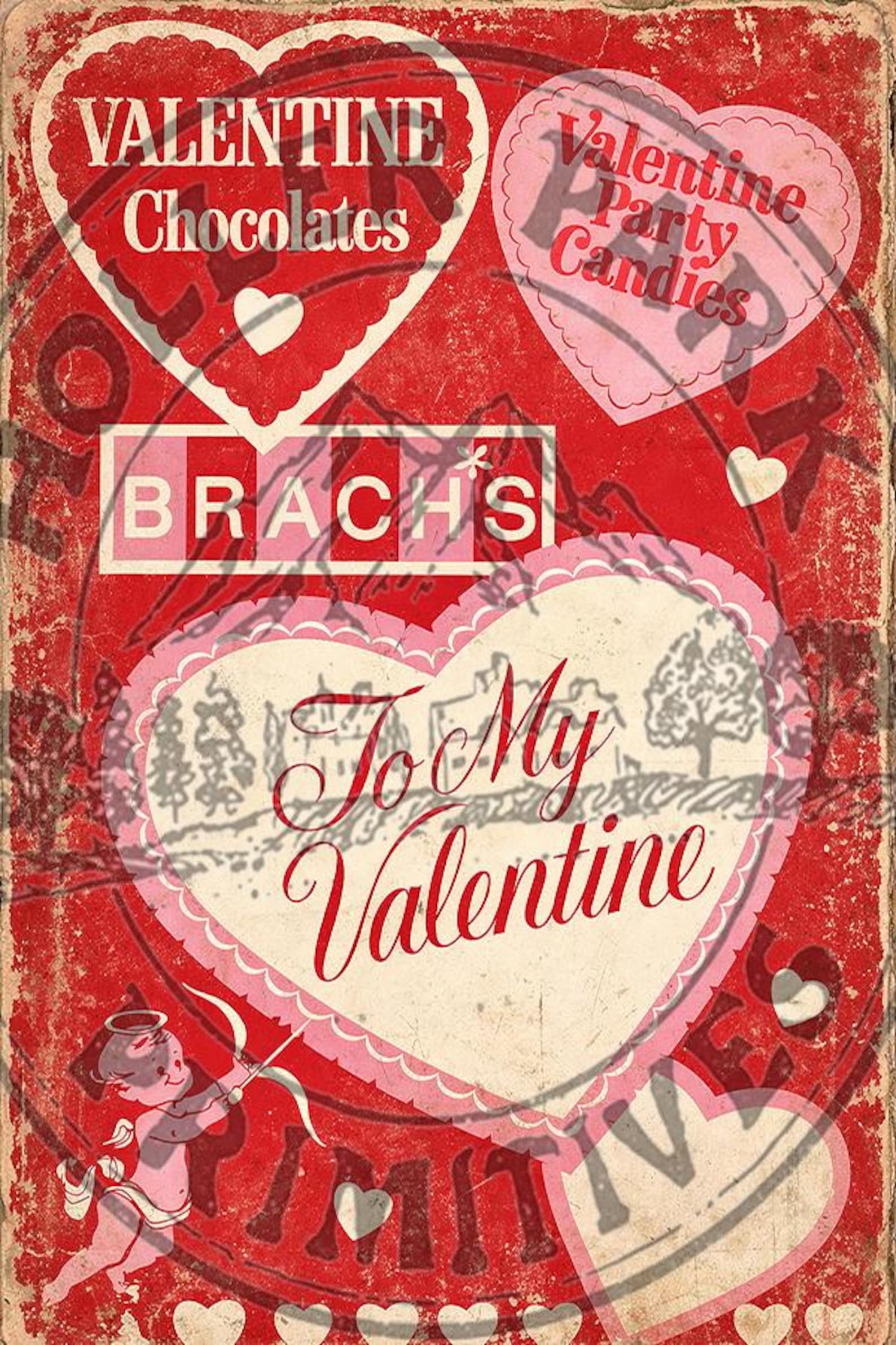 Reproduction Valentine Chocolate Label Tags Scrapbook Fabric Transfer ...