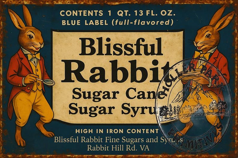 Inspirational Blissful Rabbit Sugar Image: Printable Antique Graphic ...