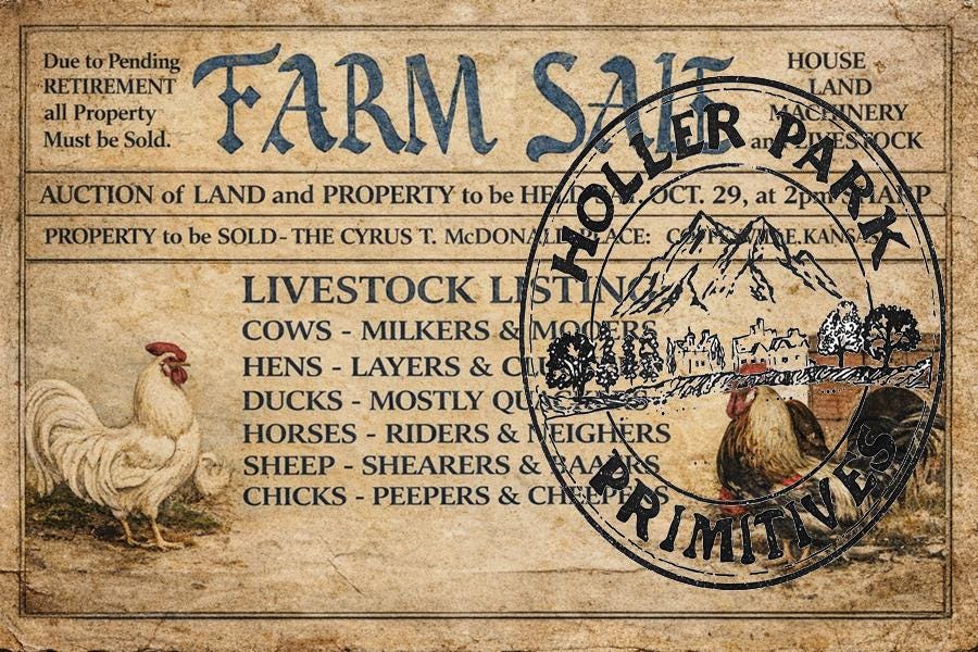 Farm Sale Reproduction Image: Vintage Printable Image (digital Download ...