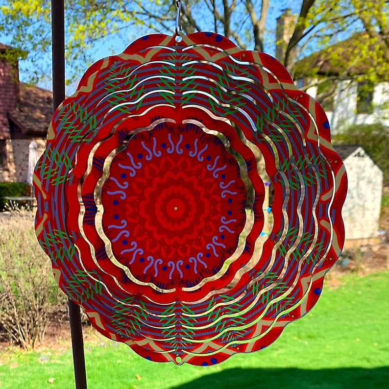 Metal Wind Spinner Unique Wind Spinner Hostess Gift Yard - Etsy